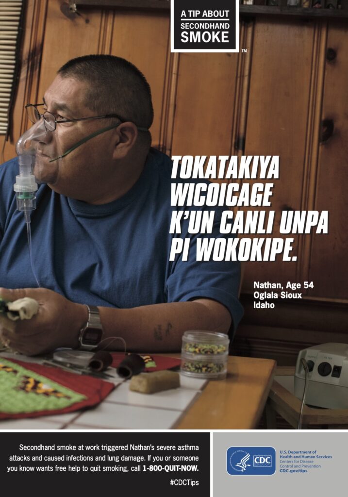 Nathan’s Tips Poster in Lakota Language